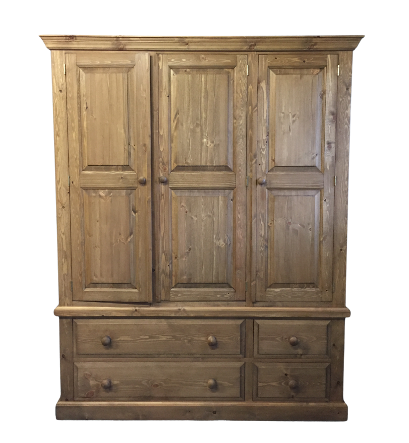 Triple Robe Four Drawers